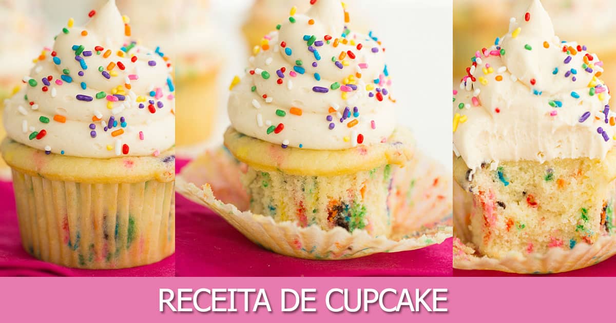 Receita de cupcake Profissional com recheio - Confeiteira