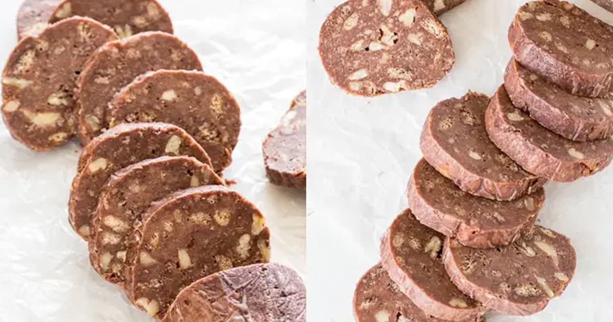 Salame de chocolate simples - Confeiteira de Sucesso