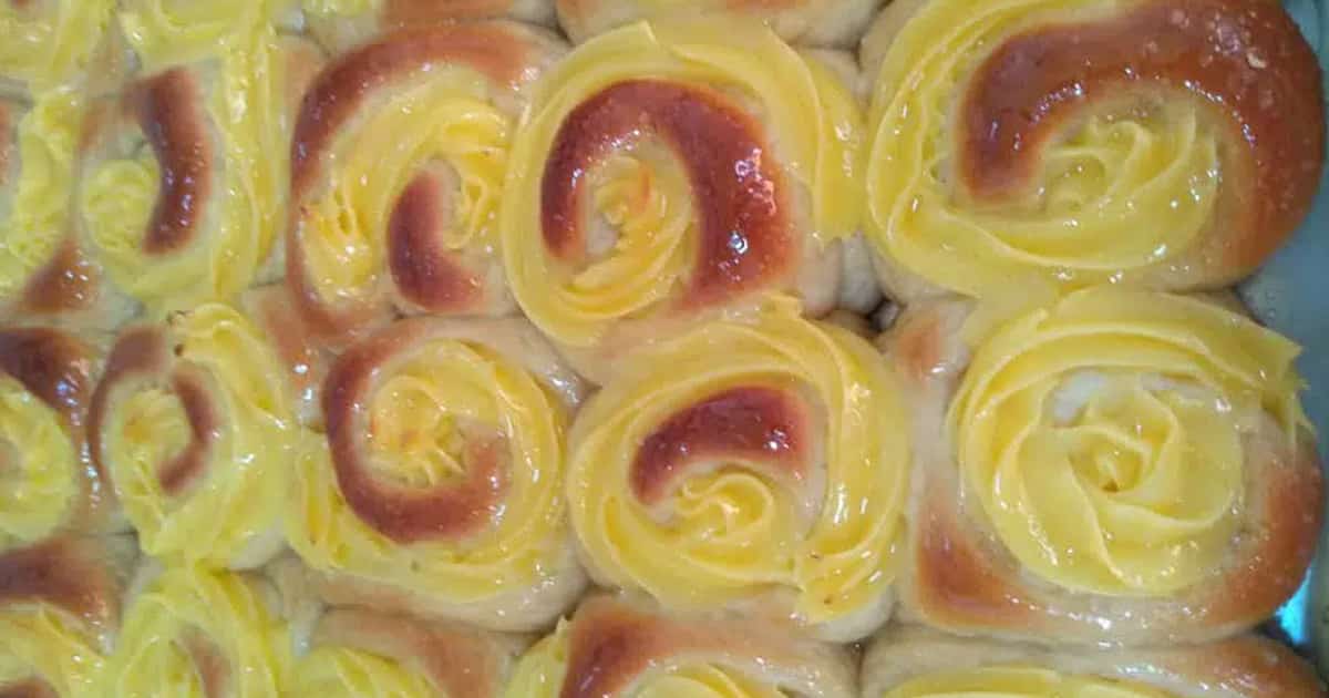 Pão doce com cobertura de creme - Receita - Confeiteira